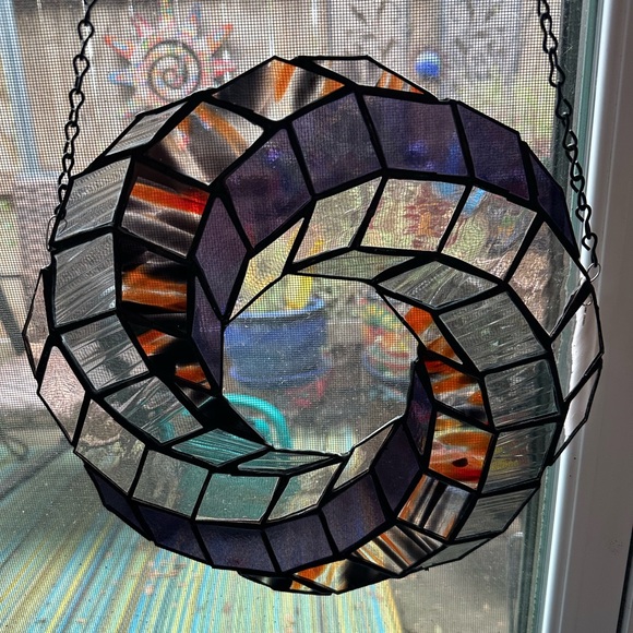 Art | A Gift Of Glass Stained Glass Mobius Strip Art Piece | Poshmark
